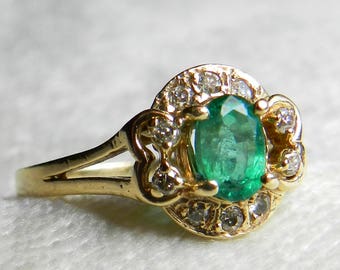 Emerald ring | Etsy