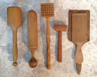 Wooden masher | Etsy