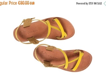 Yellow sandals | Etsy