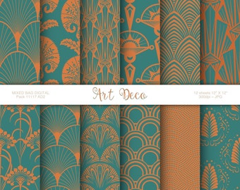 Art deco paper | Etsy