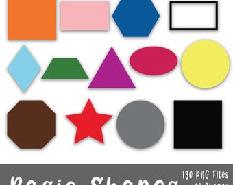Shapes clipart | Etsy