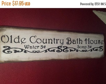 Primitive bath sign | Etsy