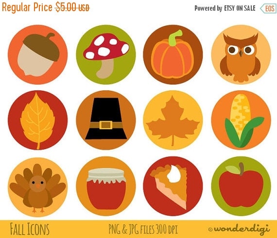 Clipart SALE Thanksgiving ClipArt Clip Art Fall by wonderdigi