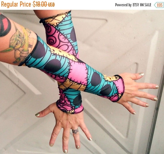 Vacation SALE Sally Stitches Arm Warmer Gloves by thegeekgarden
