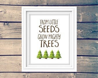 Grow mighty trees | Etsy
