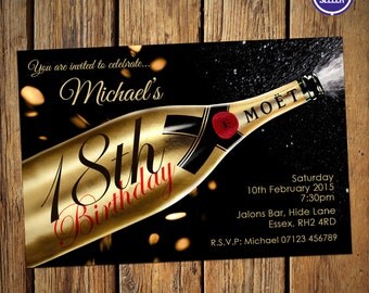 18th birthday invite | Etsy