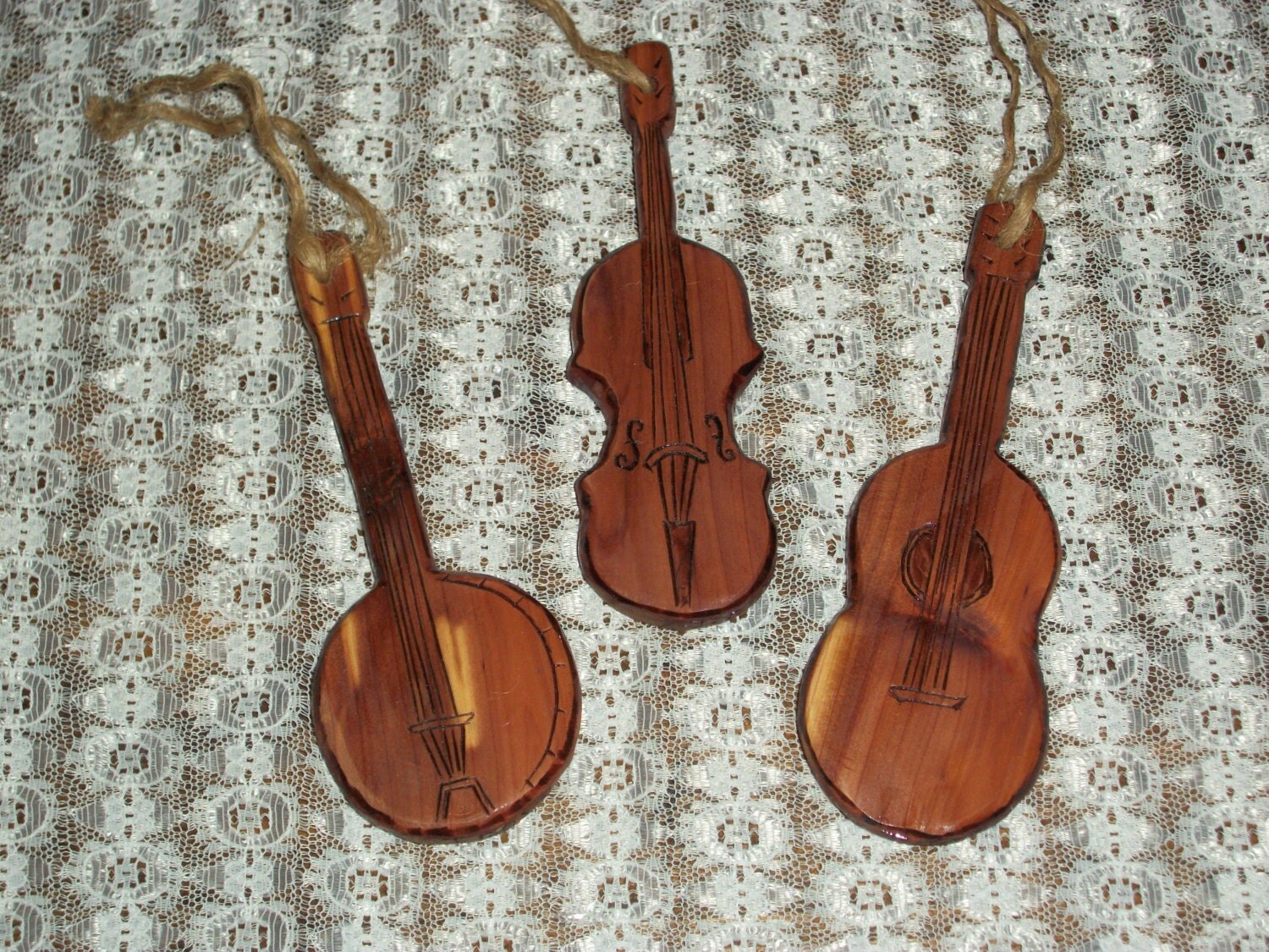 Rustic Natural Hand Crafted Wooden Cedar Musical Instrument