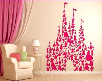 Castle wall decal | Etsy