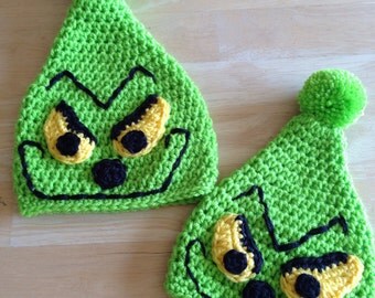 Crochet grinch hat | Etsy
