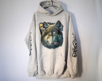 Wolf sweatshirt | Etsy