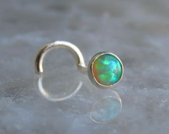 Opal nose ring | Etsy