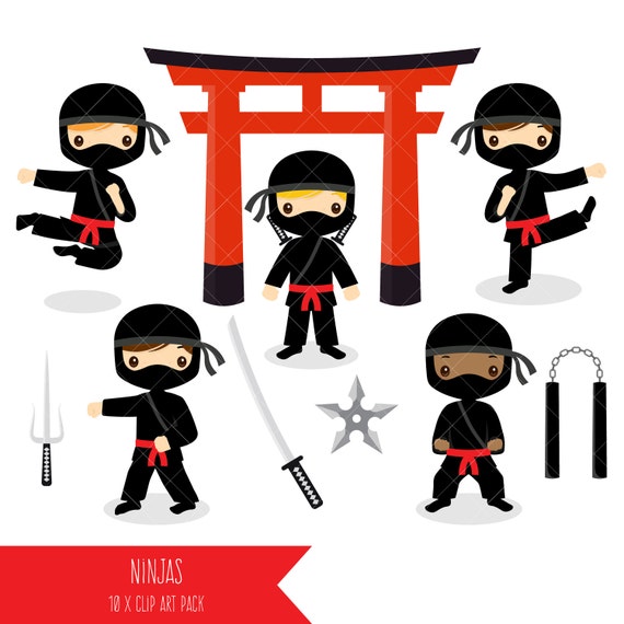 Ninja Clipart / Cute Ninjas Clip Art