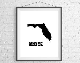 Florida outline | Etsy
