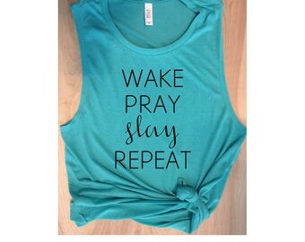 Wake pray slay | Etsy