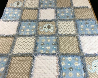 Baby rag quilt | Etsy