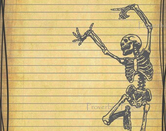 Skeleton writing | Etsy