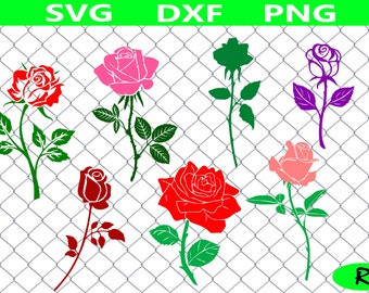 Rose clipart svg | Etsy