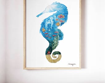 Coral reef art | Etsy