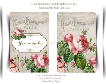 Shabby chic label | Etsy