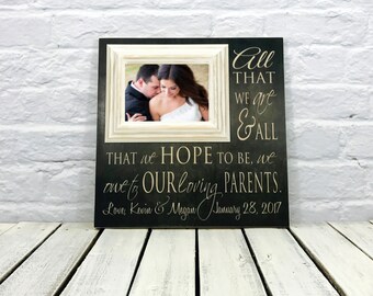 Wedding gift parents | Etsy