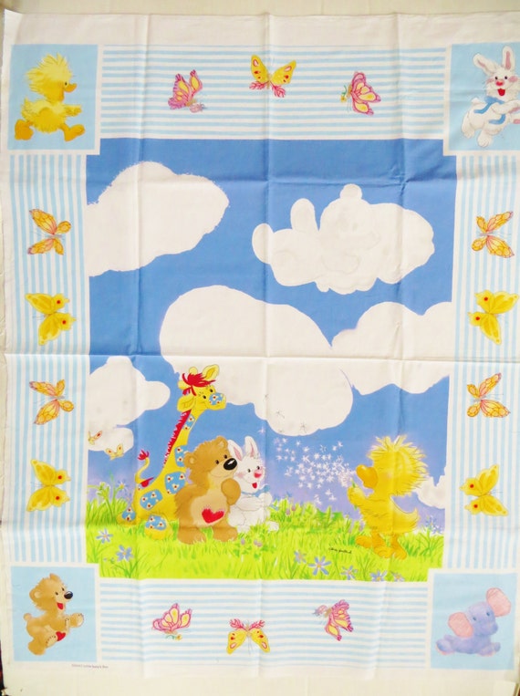 Suzy's Zoo Cotton Quilt Fabric Panel Suzy Spafford Crib