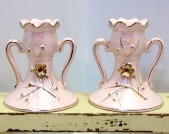 Pink candlesticks | Etsy