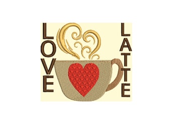 Coffee embroidery | Etsy