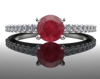 Ruby engagement ring | Etsy