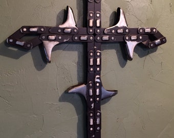Metal cross wall art | Etsy