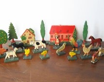 Unique wooden farm toys related items | Etsy