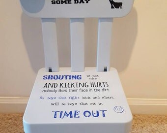 Time Out Chair Vinyl Decal Toddler Naughty Chair Sticker