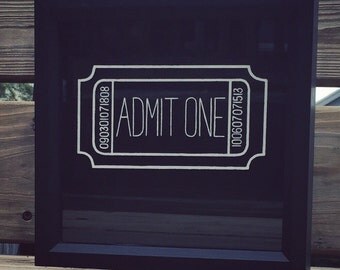 Admit one shadow box | Etsy