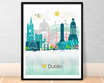 Dublin skyline | Etsy