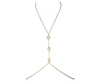 Gold chain harness | Etsy