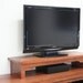 TV Riser Stand in Solid Oak with Pillar Footing in Black