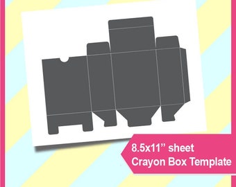 Crayon box template | Etsy