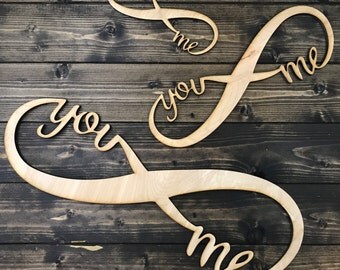 You and Me Forever Infinity Symbol Vinyl Wall Decal Lettering