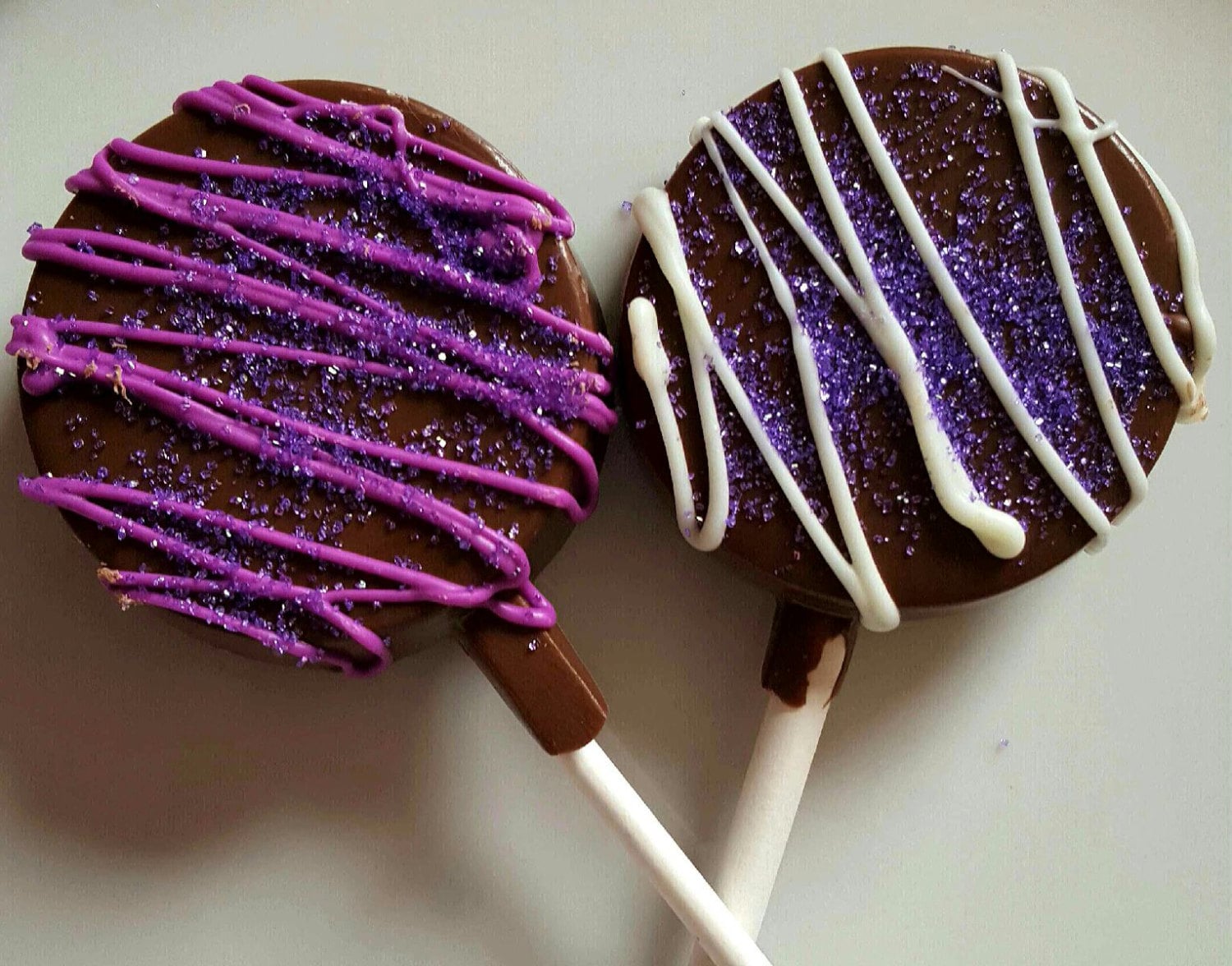 Milk Chocolate Covered Oreo Pops Chocolate Drizzle Crystal