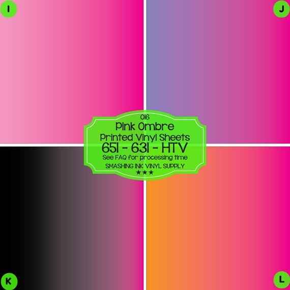 Pink Ombre Vinyl/Printed Heat Transfer Vinyl/Patterned