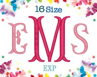 Fishtail monogram | Etsy