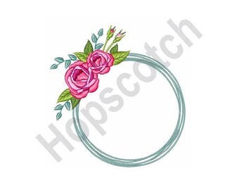 Machine Embroidery Design Floral Wreath Machine Embroidery
