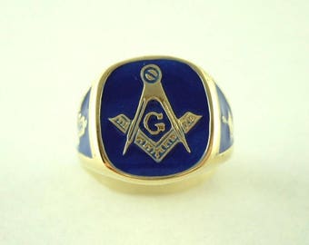 Mens masonic ring | Etsy