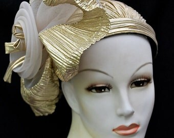 Metallic gold hat | Etsy