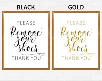 Take shoes off sign | Etsy