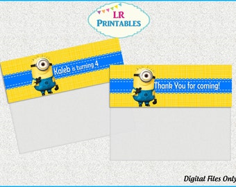 Minion labels | Etsy