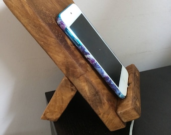 Wooden phone holder | Etsy