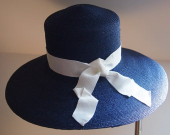 Blue derby hat | Etsy