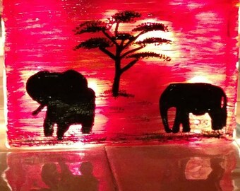 Painted glass blocks | Etsy