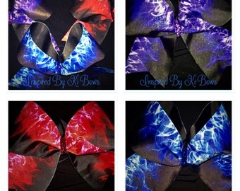 Fire cheer bow | Etsy