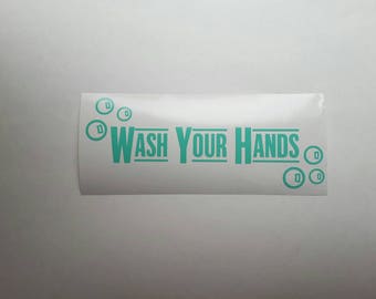 Wash your hands sign | Etsy